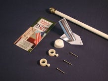 Fiberglass Flagpole kit with 45 deg Stainless Steel Flyrite Holder ...